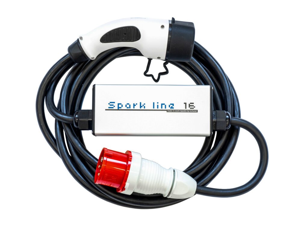 SPARK LINE 16 - Cable With Control Box 11kW (3X16A), TYPE2-CEE RED, 16A ...