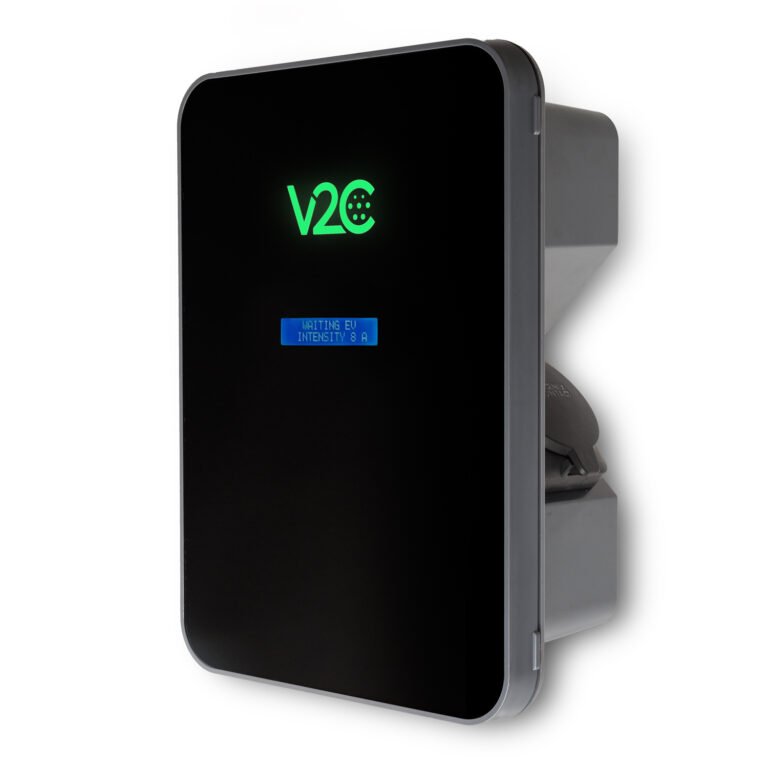 V2C Trydan 22kW Socket With Display, 3 Phase, Type 2 Socket, Black ...